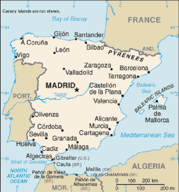 Spain maps and flag: Spain Maps