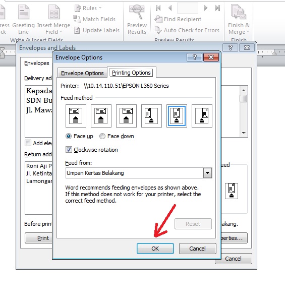 Mengatur label amplop surat menggunakan Microsoft Word - Teknologi ...