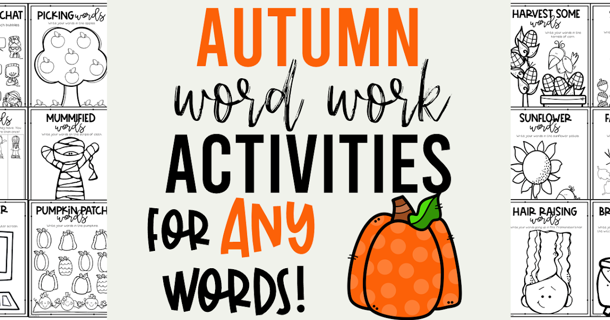 Fall Themed Word Work Spelling Activities for ANY Words | Mrs. Bremer's ...