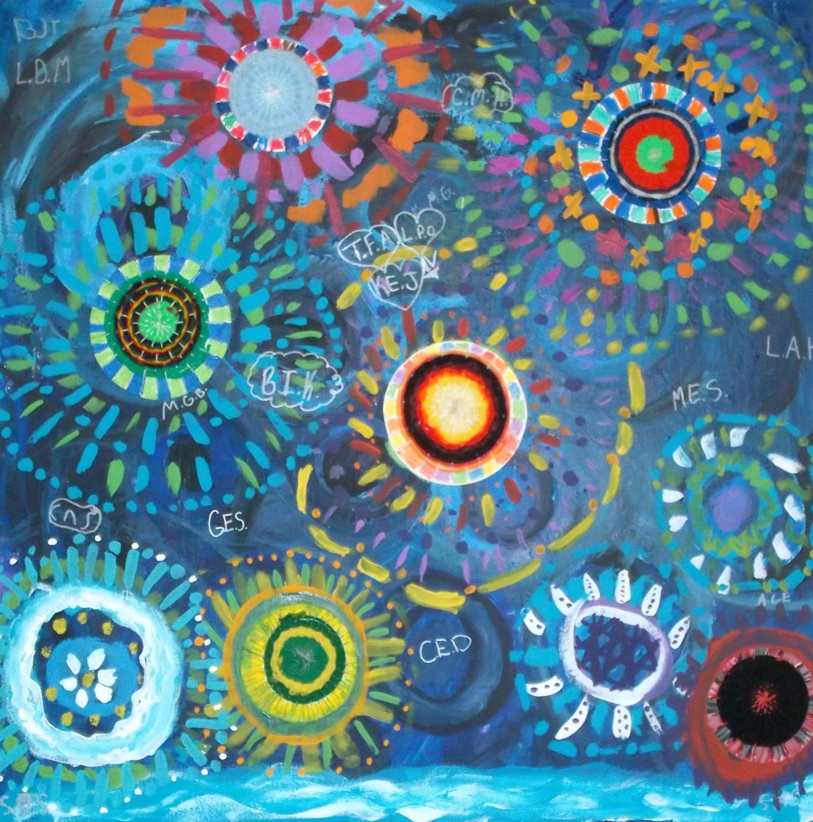 Gallery2404: FireWorks Canvas Painting