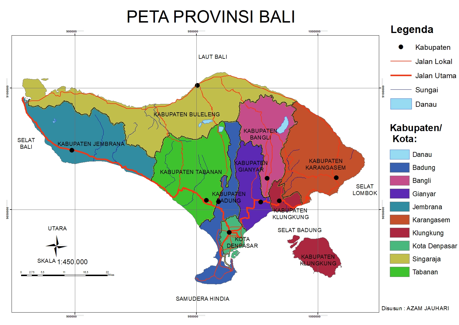 PETA PROVINSI BALI