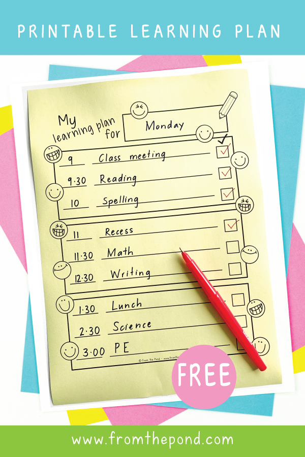 Printable Learning Plans | From the Pond