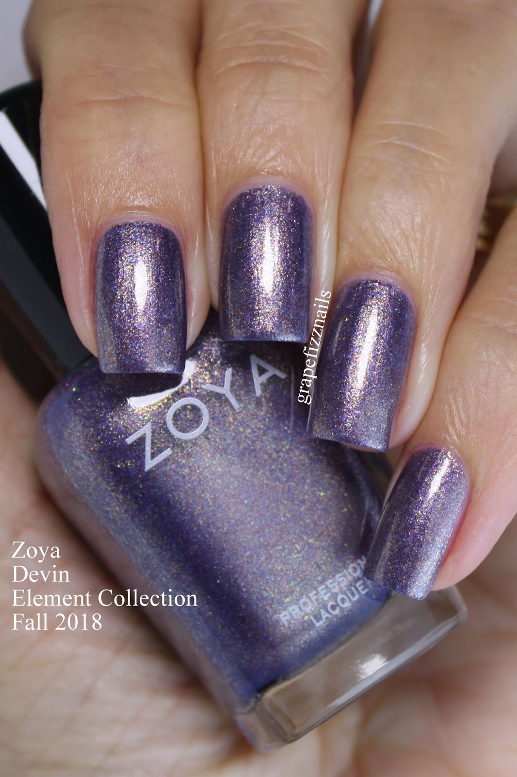 Grape Fizz Nails: Zoya Element Collection, Fall 2018