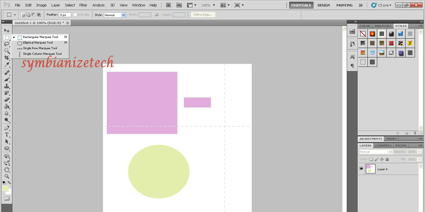 How to use Marquee tool in Adobe Photoshop ~ Technology Information Section