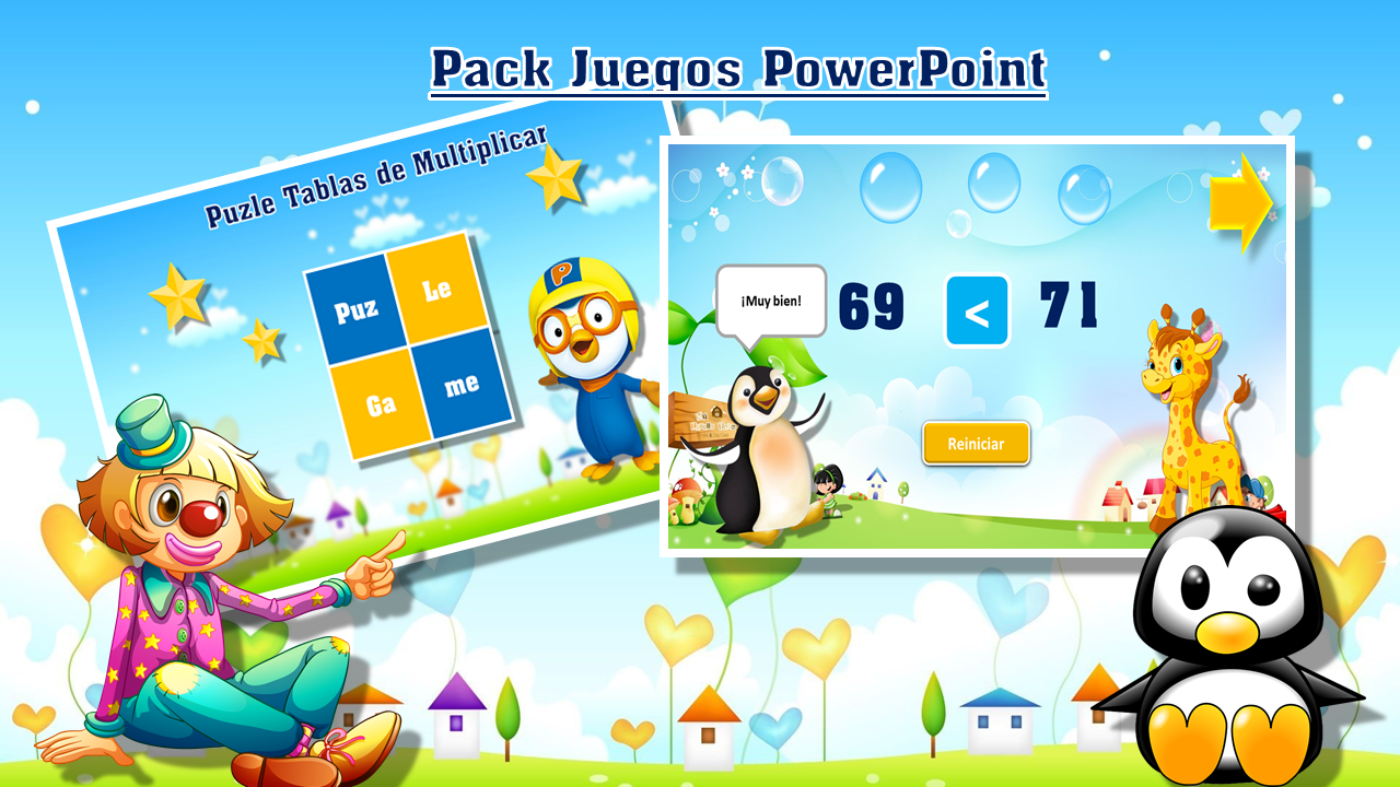 Juegos Interactivos PowerPoint - Pack Matemáticas Infantil