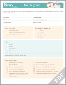 Simple Birth Plan - Collage Template