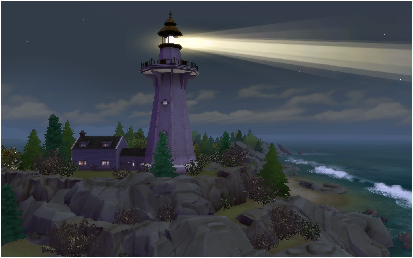 Island Lighthouse - Nightclub - The Sims 4 - Via Sims