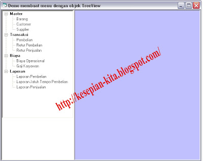 Membuat menu dengan menggunakan TreeView di VB 6.0 ~ Belajar Online Bareng