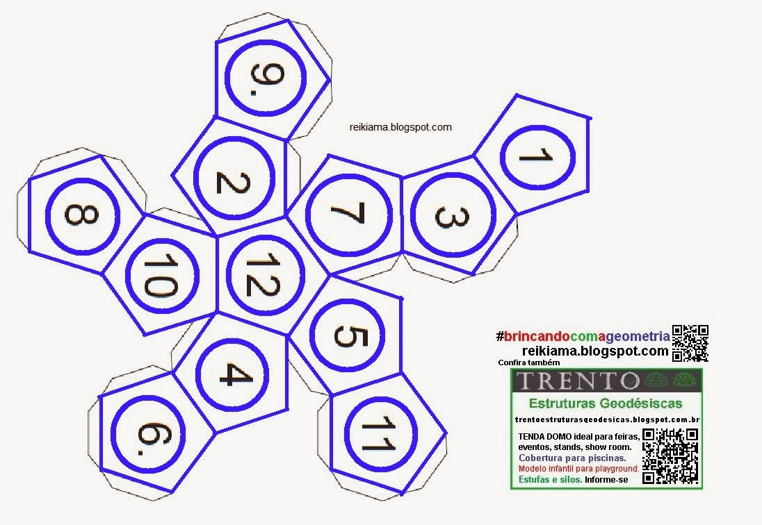 ...Brincar faz bem....: Um super dado com 12 faces um dodecaedro de ...