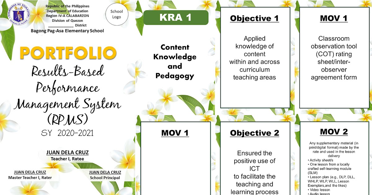 NEW RPMS E-PORTFOLIO FOR TEACHERS (DESIGN 7) FREE DOWNLOAD - Complete ...