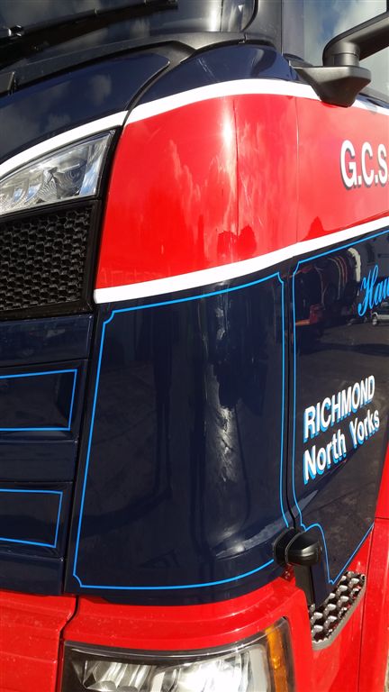 The Green I Signs Blog: Scania R500 truck graphics for GCS Johnson's ...