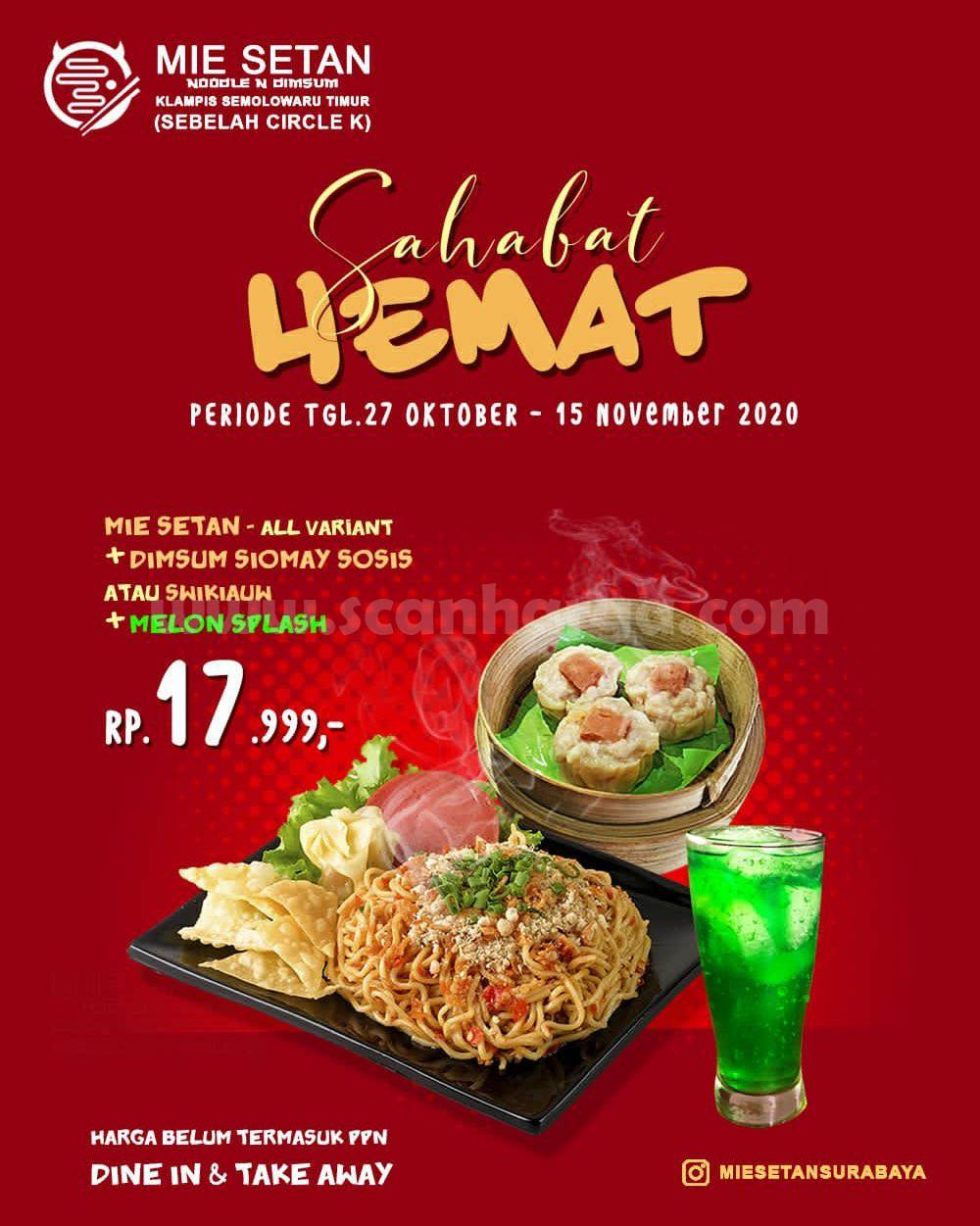 Mie Setan Promo Paket Sahabat Hemat mulai Rp 17.999,- - scanharga