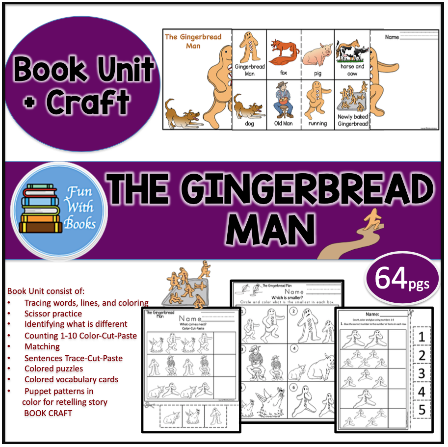 THE GINGERBREAD MAN BOOK UNIT AND CRAFT ~ Book Units by Lynn