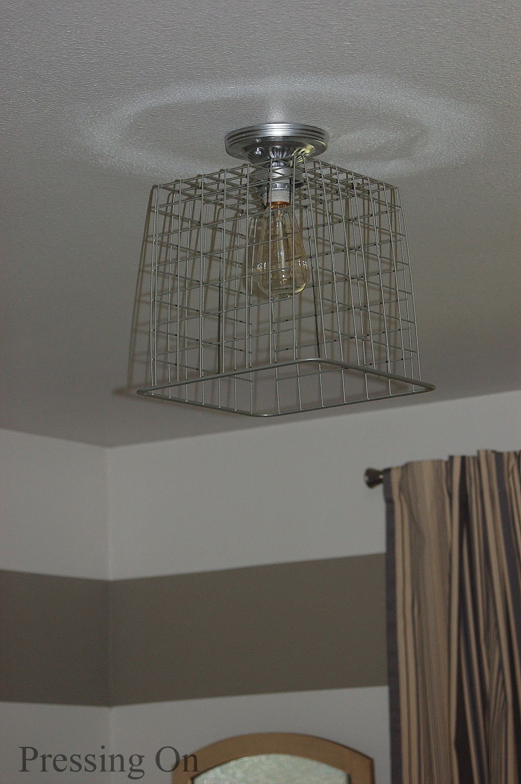 Pressing On: DIY: Vintage/Industrial Style Ceiling Light