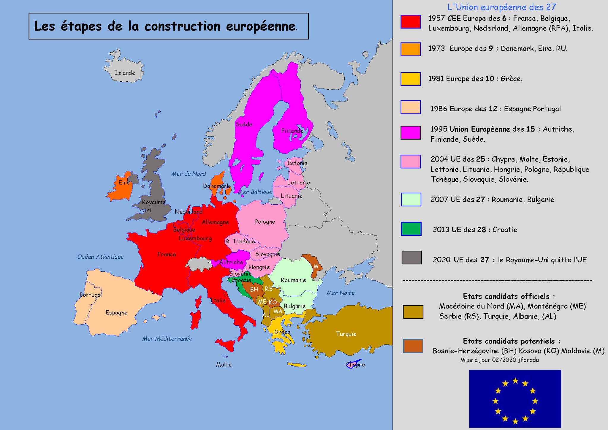 histgeolb: L'Europe des 28- 1 = 27 états...