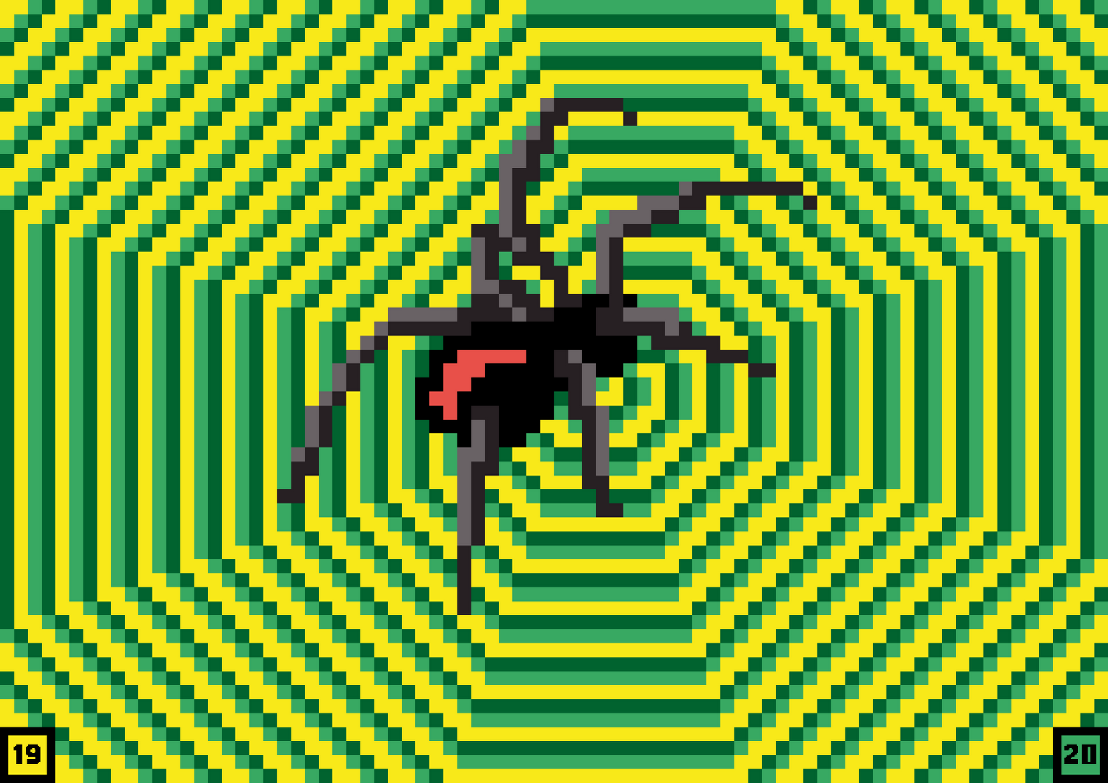 D ego y arte: Pixel Art - Spider - Illustrator