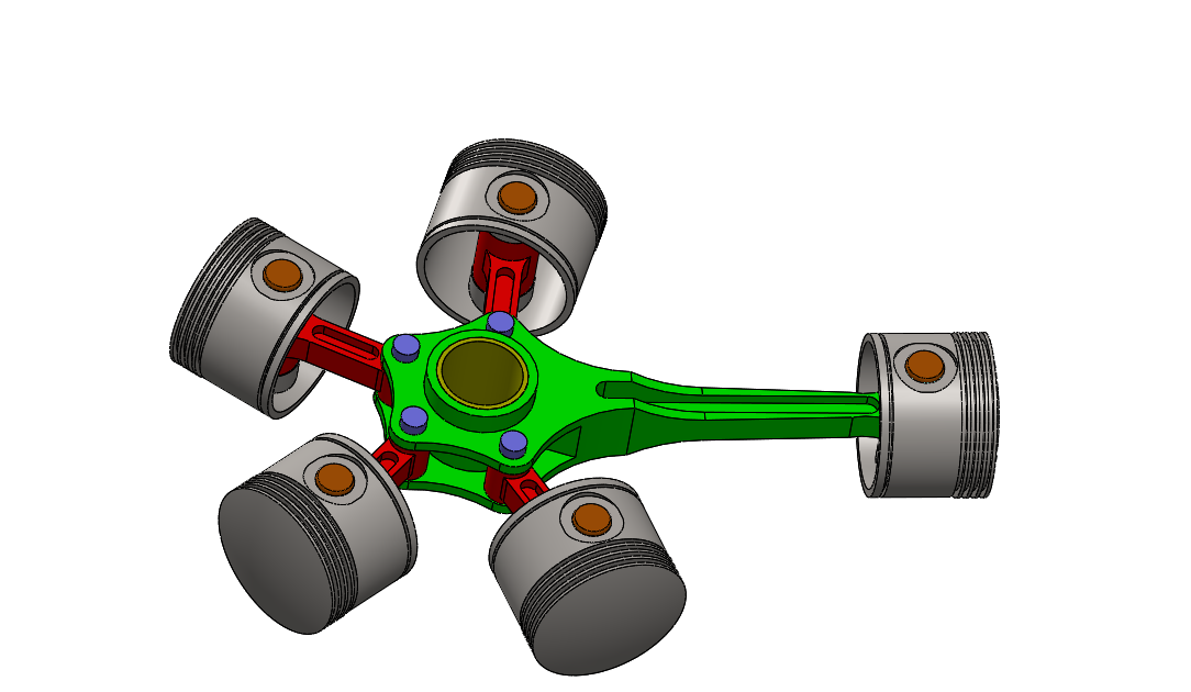 Solidworks DWG8 [RADIAL ENGINE]