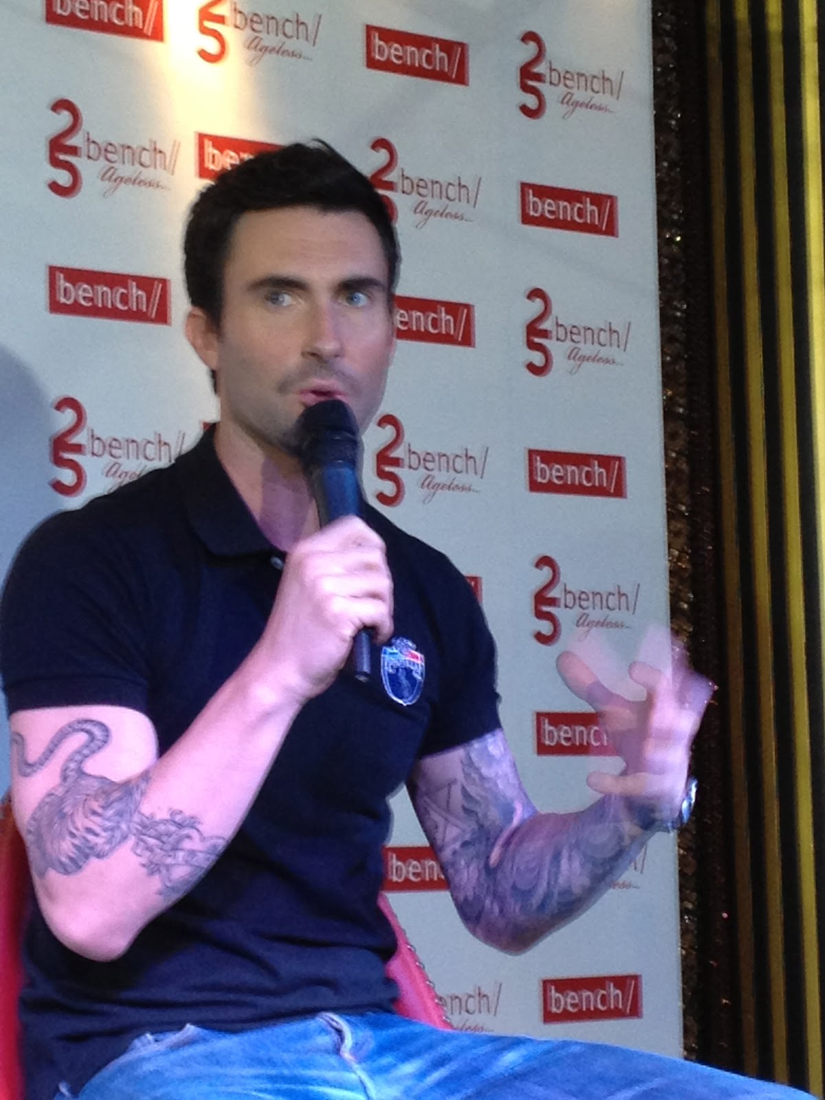 Because Candy Says So....: Press Launch with Adam Levine for BENCH.