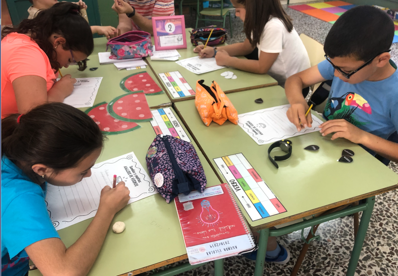 Mi clase de Quinto de Primaria: ESTACIONES DE APRENDIZAJE: EL VERBO