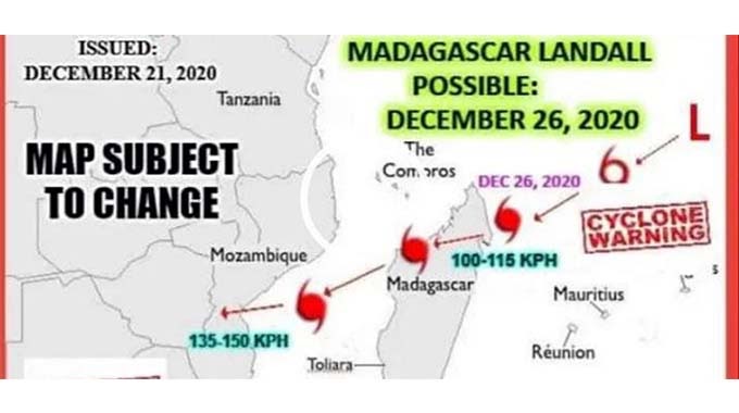 NewsdzeZimbabwe: ZIM ON ALERT AS CYCLONE CHALANE BUILDS