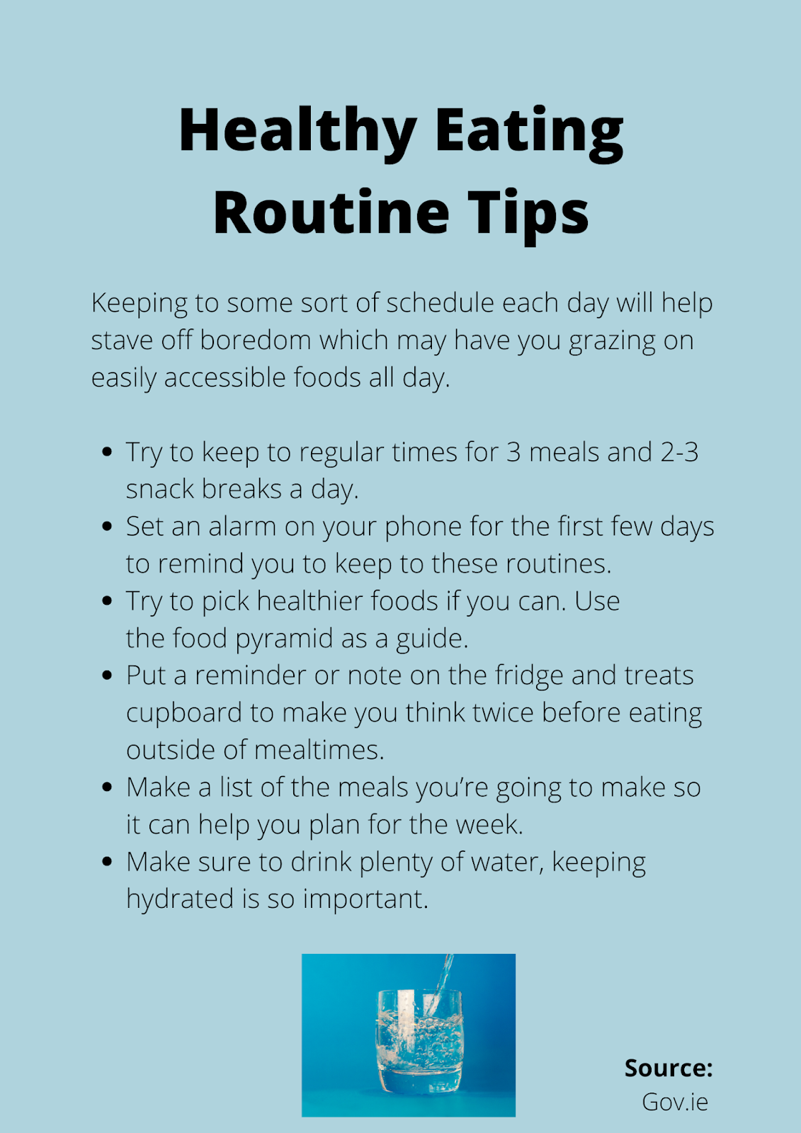 Health & Wellbeing - Healthy Eating Routine Tips - Sligo Community ...