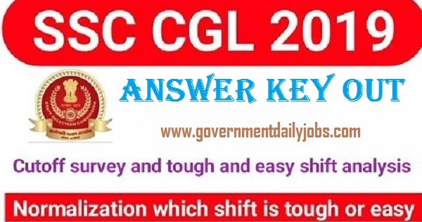 SSC CGL ANSWER KEY 2019 OUT: CHECK CGL TIER-1 HERE - Government Daily ...