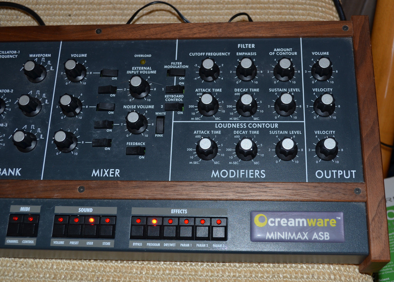 MATRIXSYNTH: Creamware Minimax ASB Moog Minimoog clone