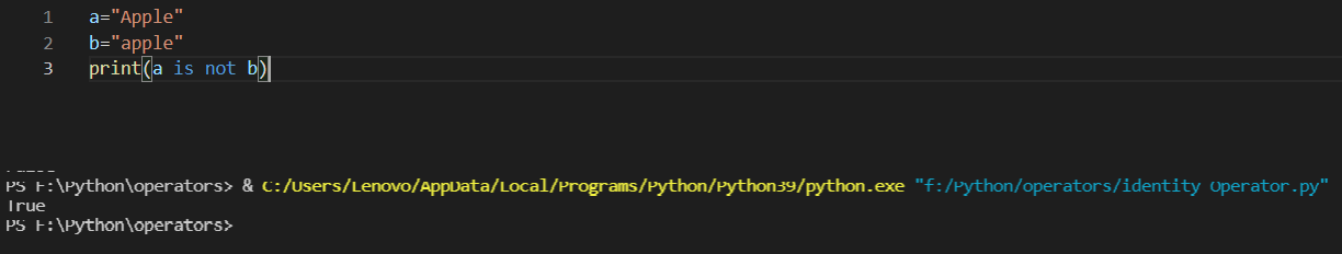 Identity Operator In Python Instanceofjava