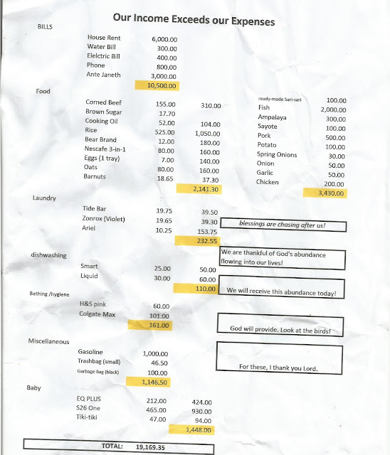 RESTLESS PINAY: Sample Conservative Financial Monthly Budget for 2 ...