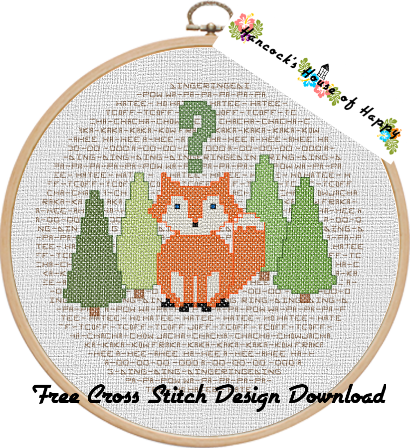 hancock's house of happy: What the Fox? Woodland Fox Free Cross Stitch ...