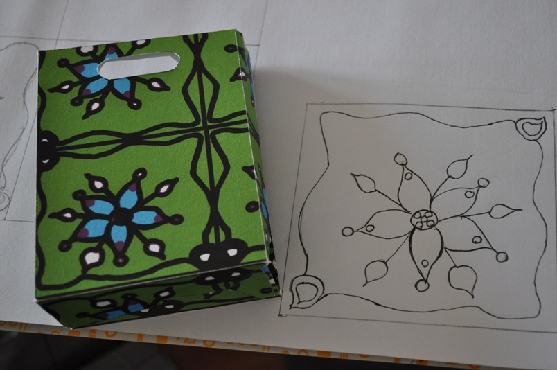 I teach art: Repeat Pattern Gift Box Designs