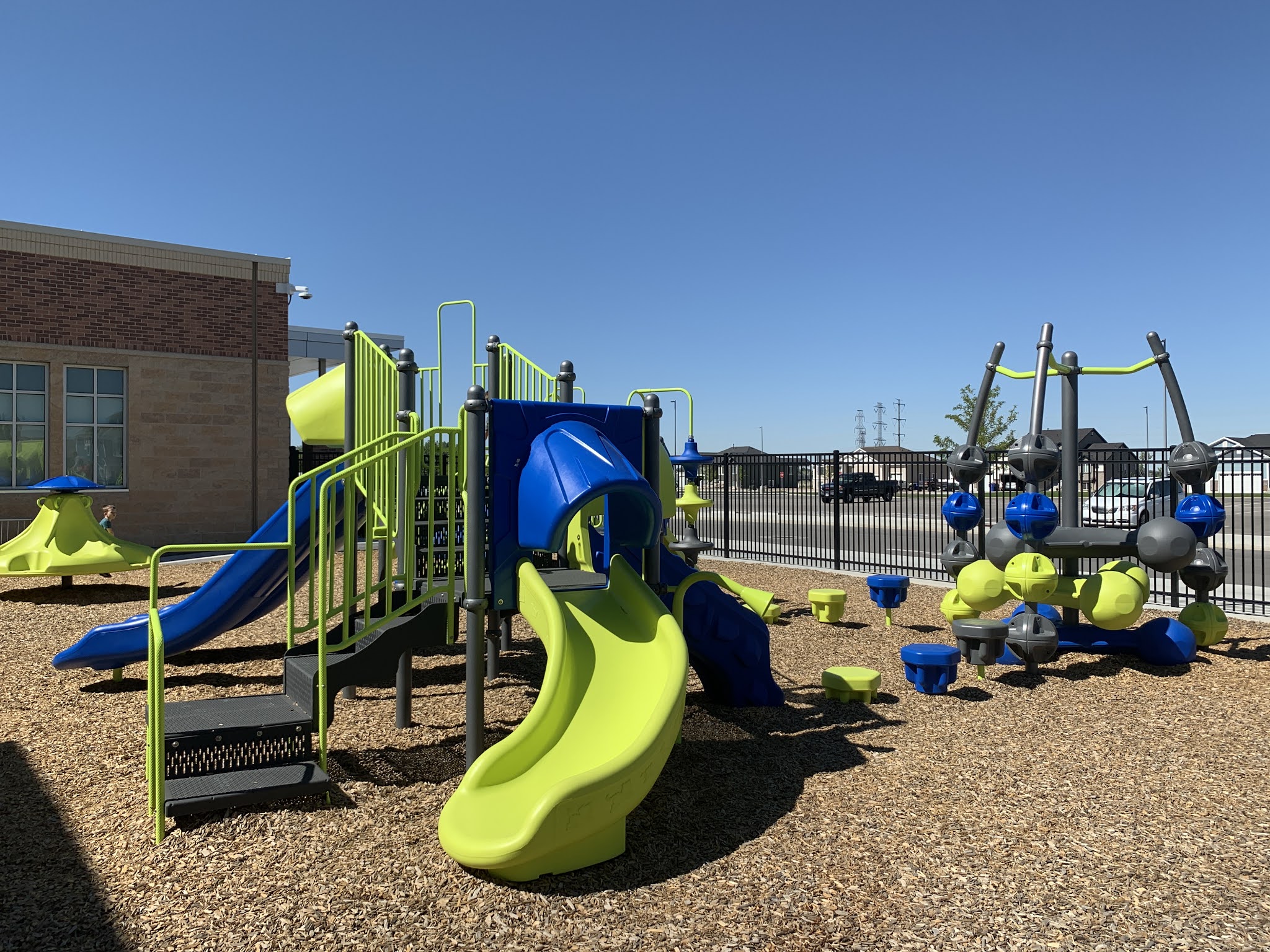 Elementary School Building With Playground