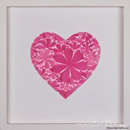 Ideas & Products: Paper Heart Flower Wall Art