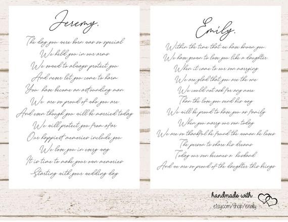 Letter To Bride On Wedding Day ~ Thankyou Letter