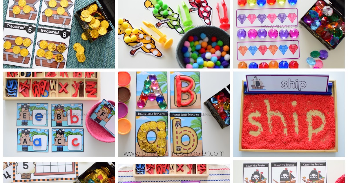 Pirates Preschool Math and Literacy Mini Unit | The Pinay Homeschooler