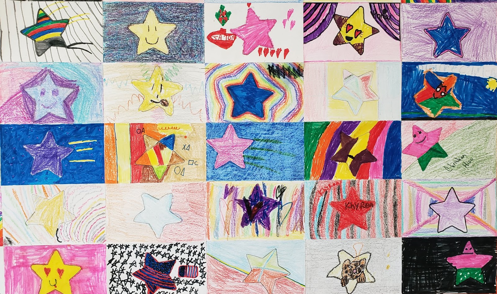 Mrs. Pearce's Art Room : Star Mural