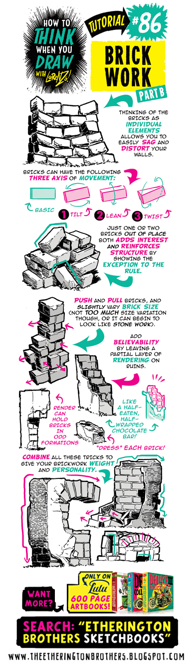 The Etherington Brothers: How to THINK When You Draw BRICK WORK tutorial!