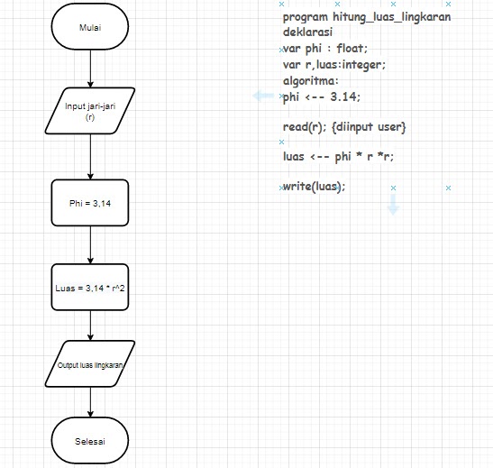 Mencari Luas Lingkaran Menggunakan Script PHP, Flowchart, dan Pseudocode