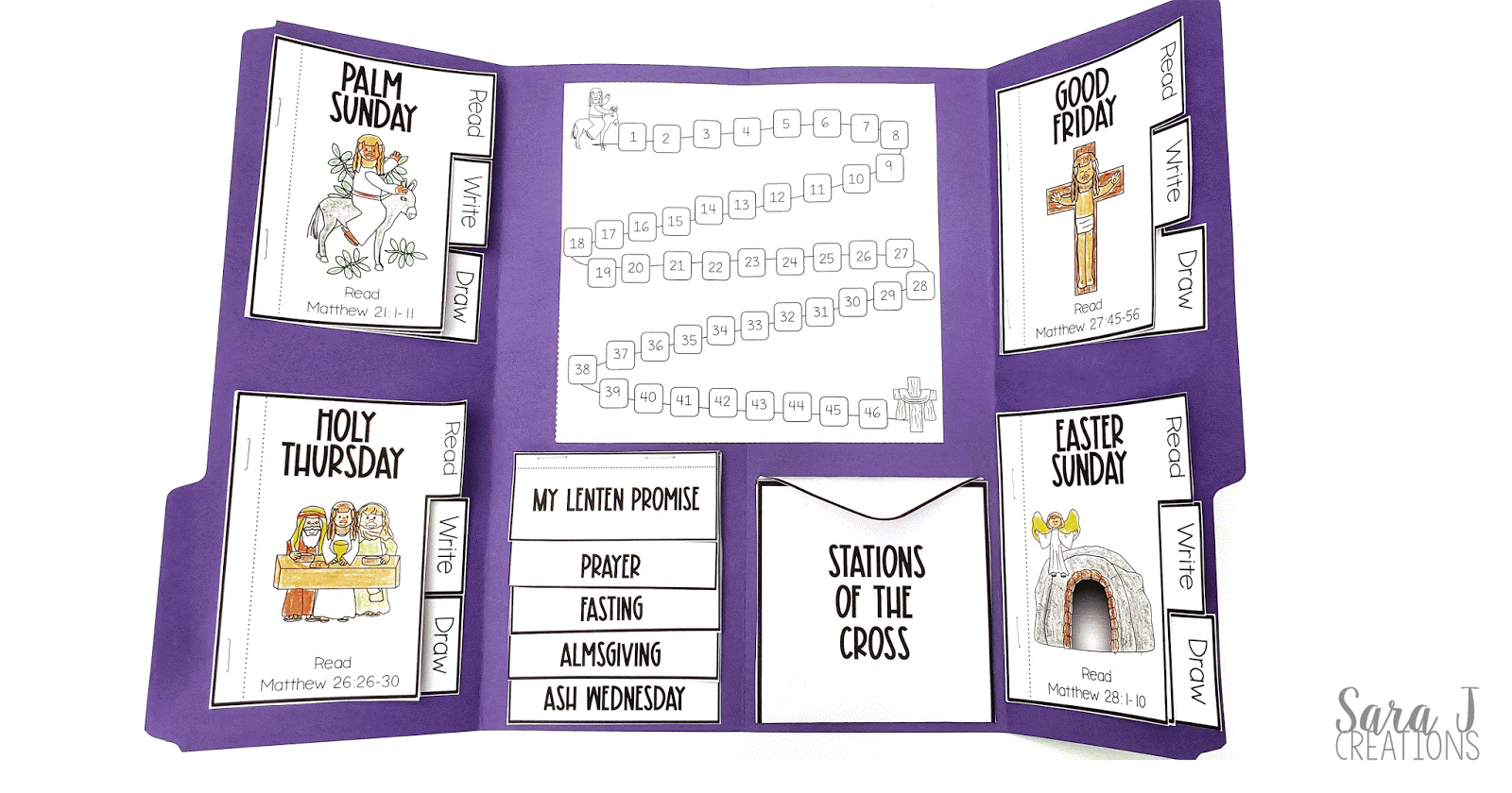 Create Your Own Catholic Lent Lapbook | Sara J Creations