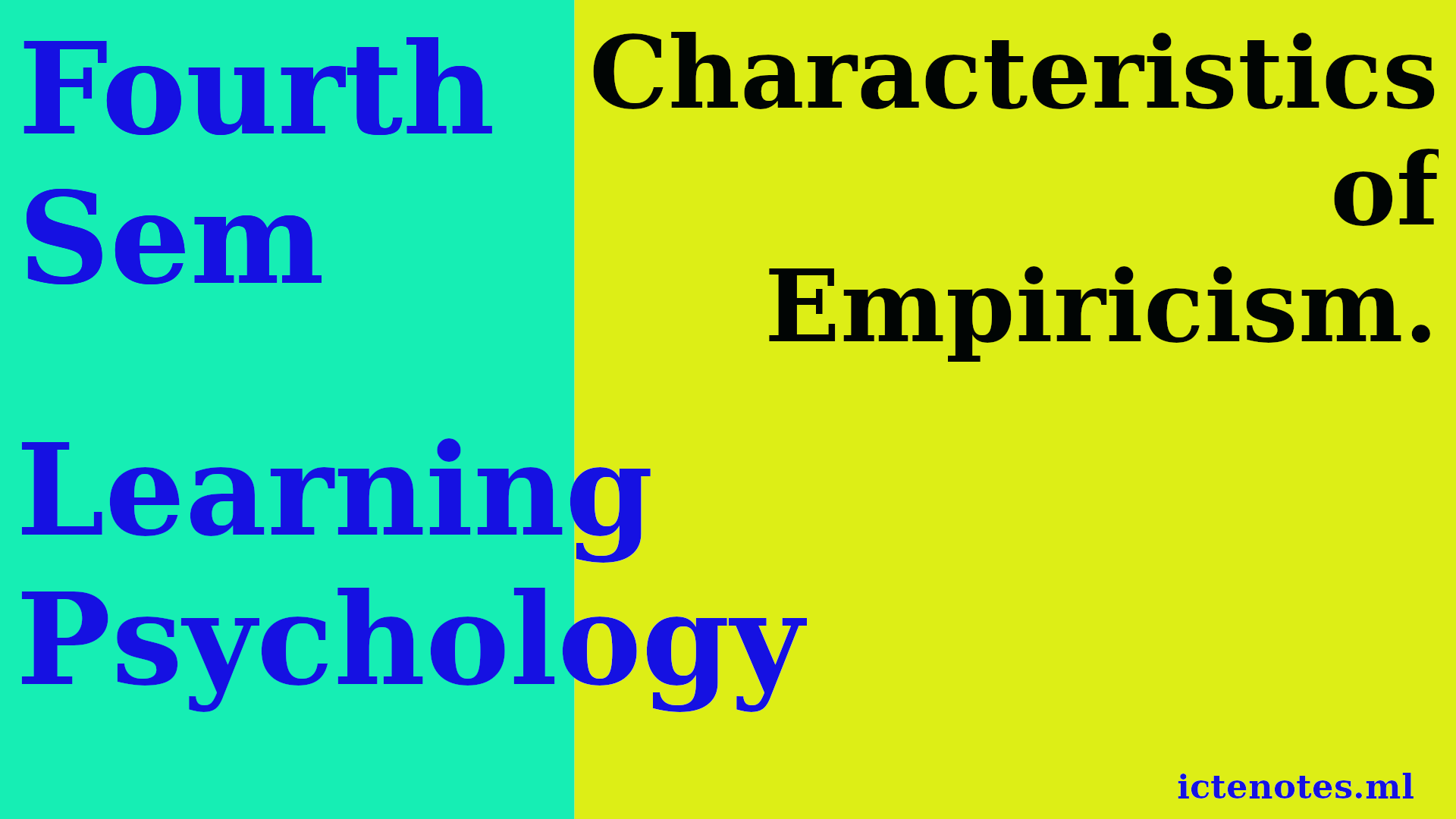 Discuss the characteristics of empiricism