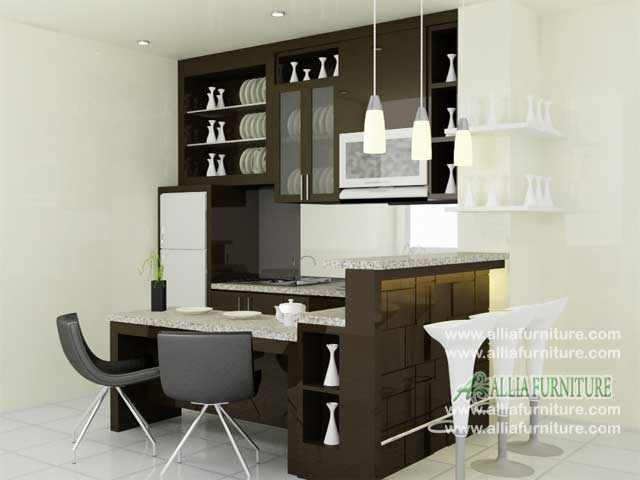 Kitchen set mini bar minimalis coffe - Allia Furniture