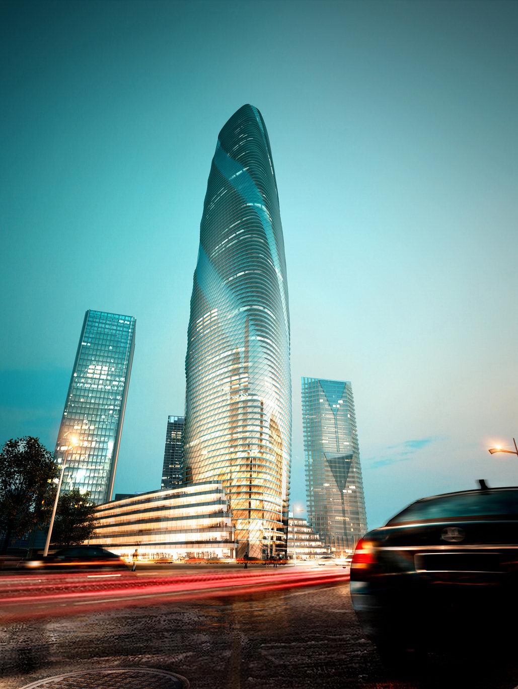 3D Night View Rendering | 3D Architecture Visualizations