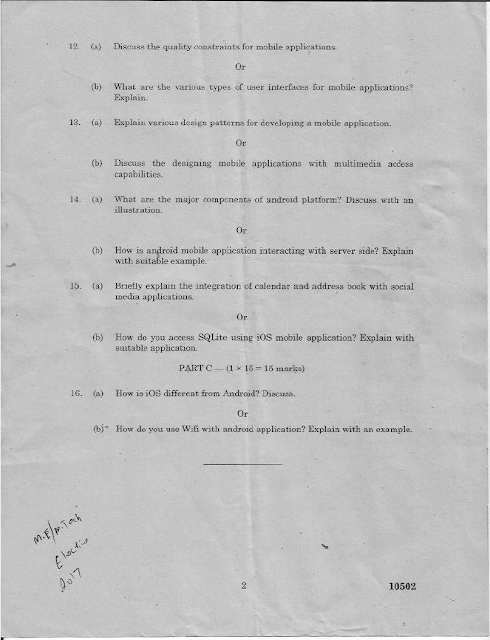 Anna University CP 5097-MOBILE APPLICATION DEVELOPMENT APRIL MAY 2019 ...