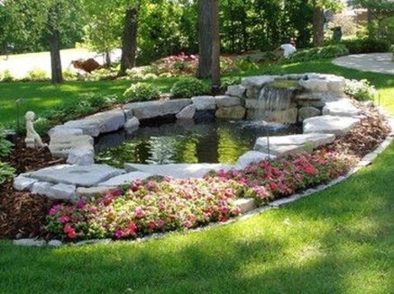 47 Beautiful Fishpond Design for Backyard | ARA HOME