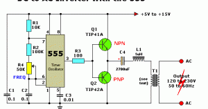 Inspirasi Rangkaian Inverter Hemat Baterai, Skema Inverter
