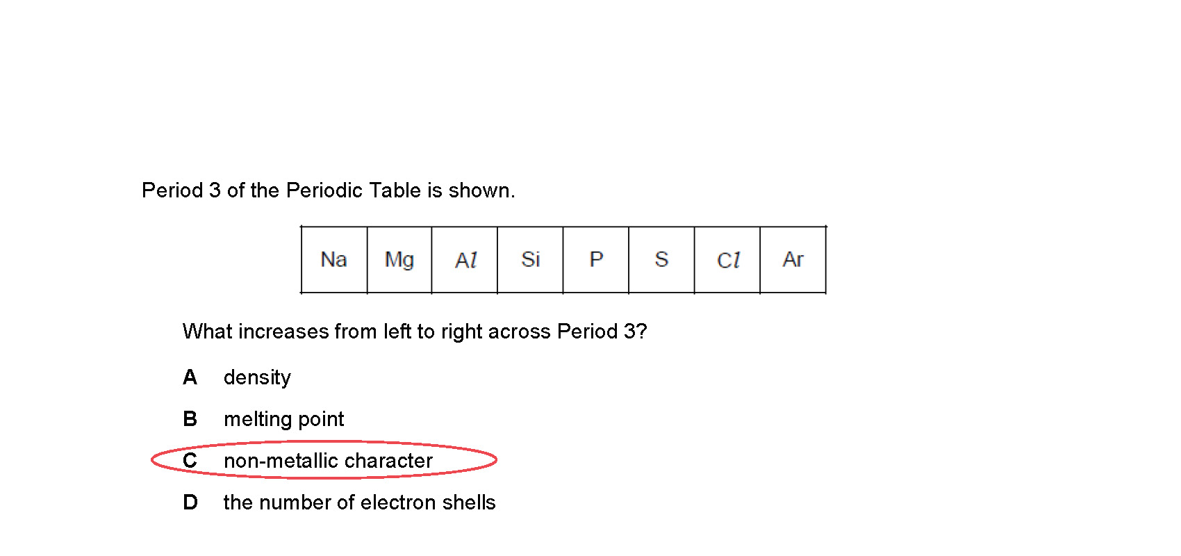 Periodic Table Trends Paper 2 Solved MCQs IGCSE Chemistry 0620/ O Level ...