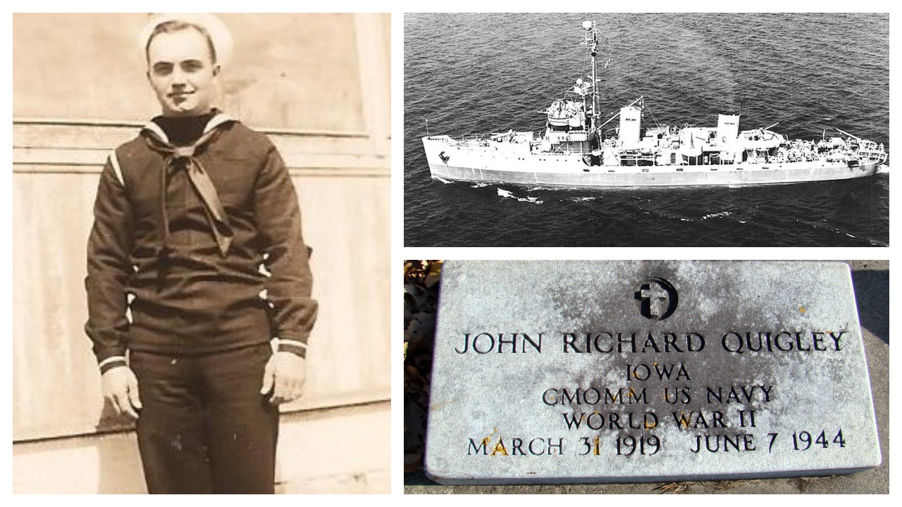 WW2 Fallen 100: WW2 D-Day Armada Fallen - John Quigley, USS Tide