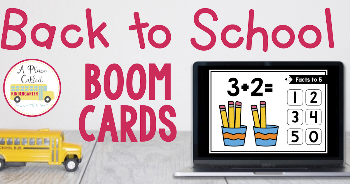 A Place Called Kindergarten: Back To School Kindergarten Digital Boom Cards