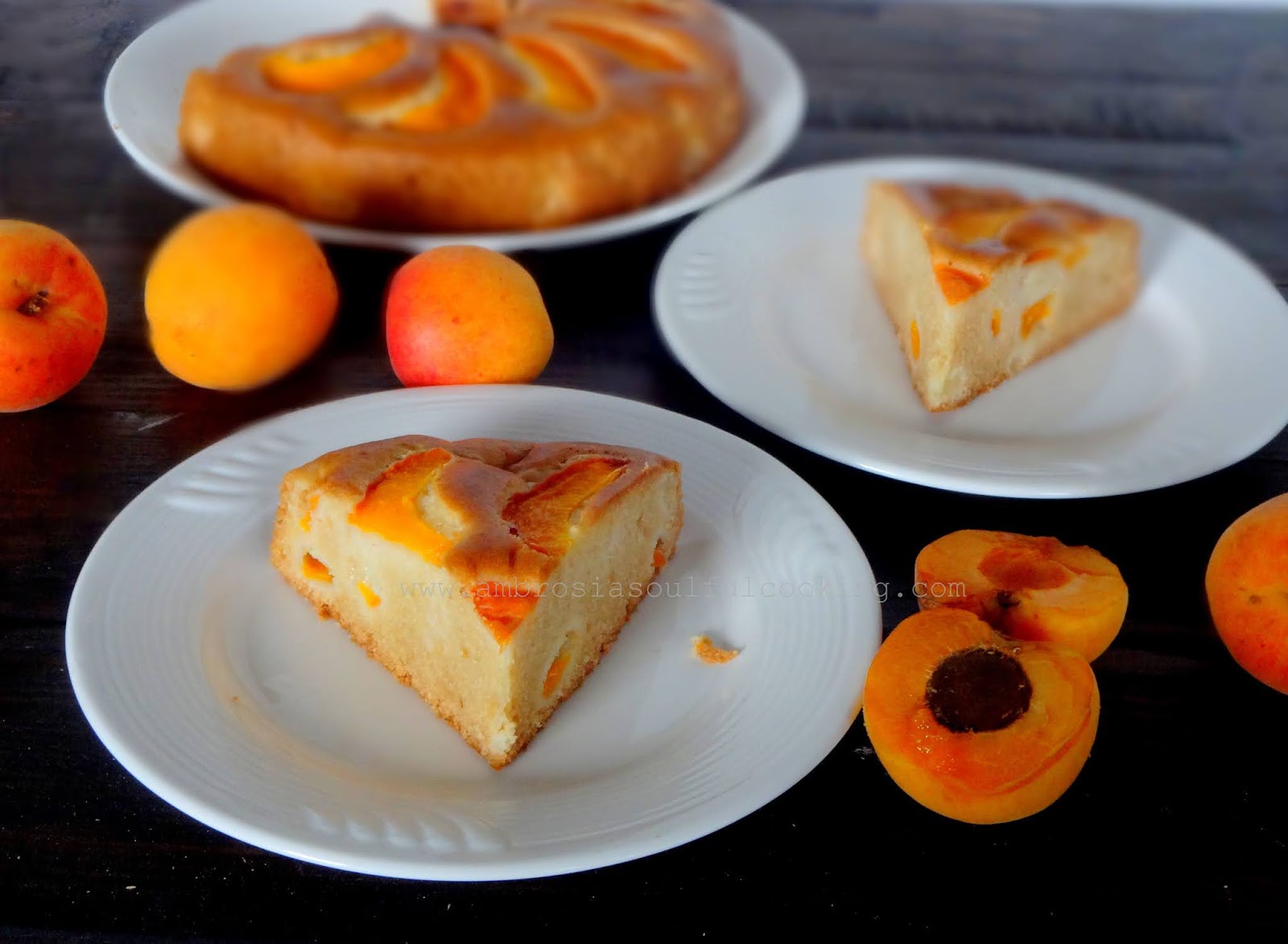 Ambrosia: Eggless Fresh Apricot Cake