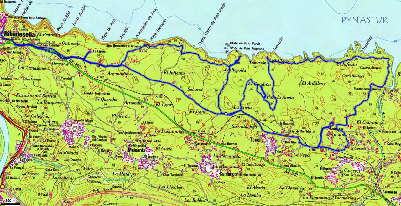 RUTA COSTERA RIBADESELLA A CUERRES GR-204 Asturias ( Ribadesella ...
